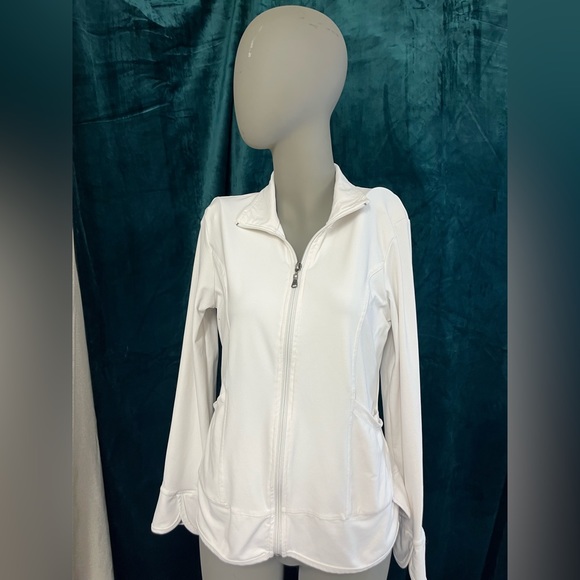 Danskin | Jackets & Coats | Danskin White Size Med | Poshmark
